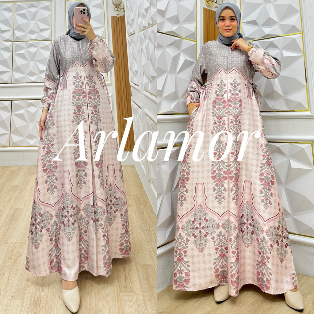 Jual Gamis Silk Motif Terbaru Elegan Mewah Premium Quality | Shopee ...