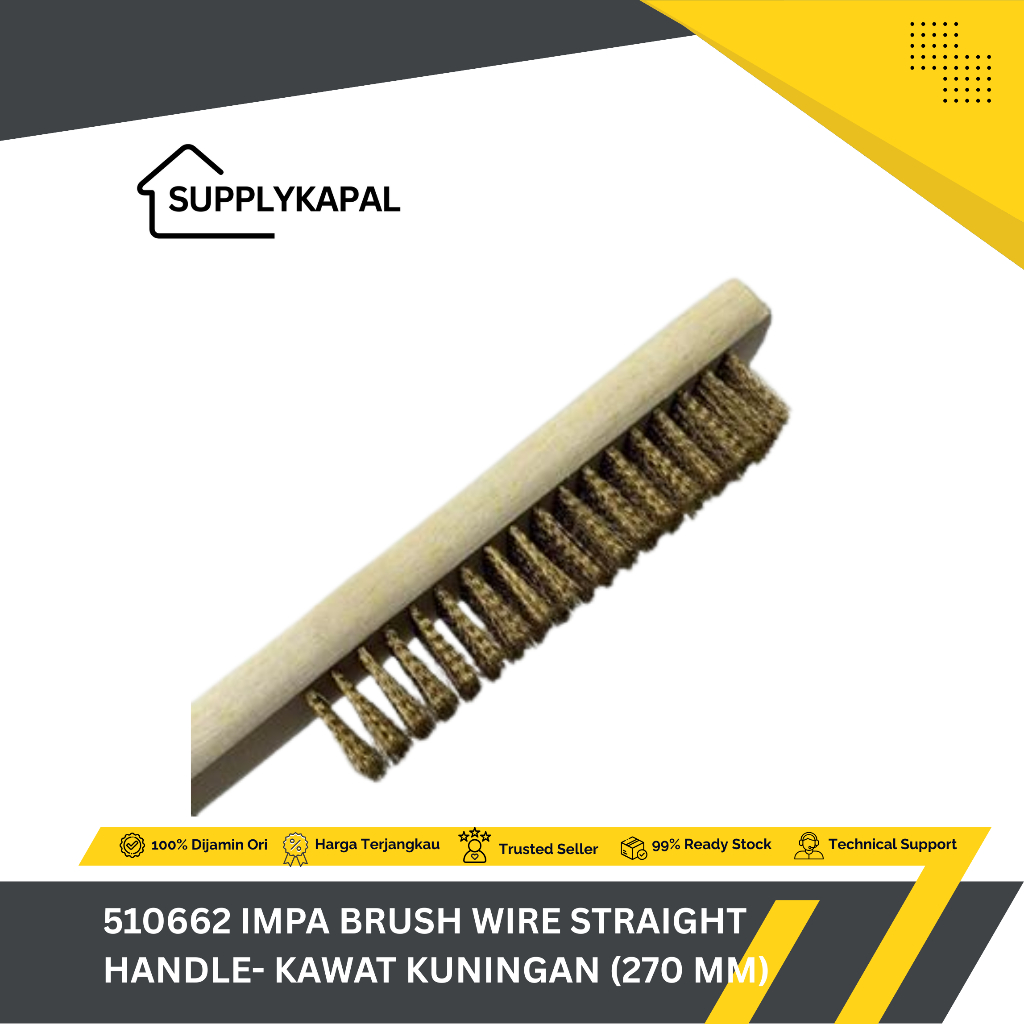 Jual 510662 IMPA Brush Wire Straight Handle / Sikat Kawat Kuningan (270 ...