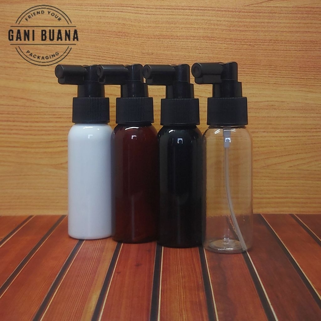 Jual BOTOL SPRAY 60ML BR NECK 24 VARIAN WARNA TUTUP SPRAY NOZLE HITAM ...