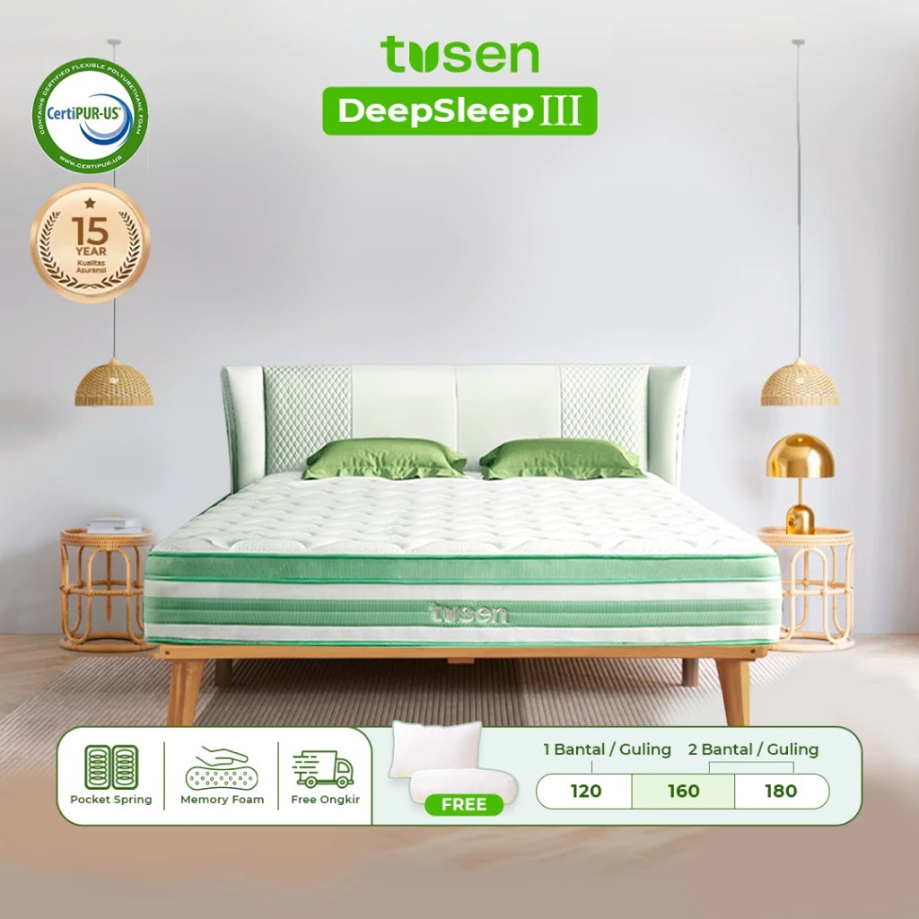 Jual 【TERLARIS】 TUSEN DeepSleep Ⅲ Kasur Memory Foam - 27cm Kasur Pocket ...