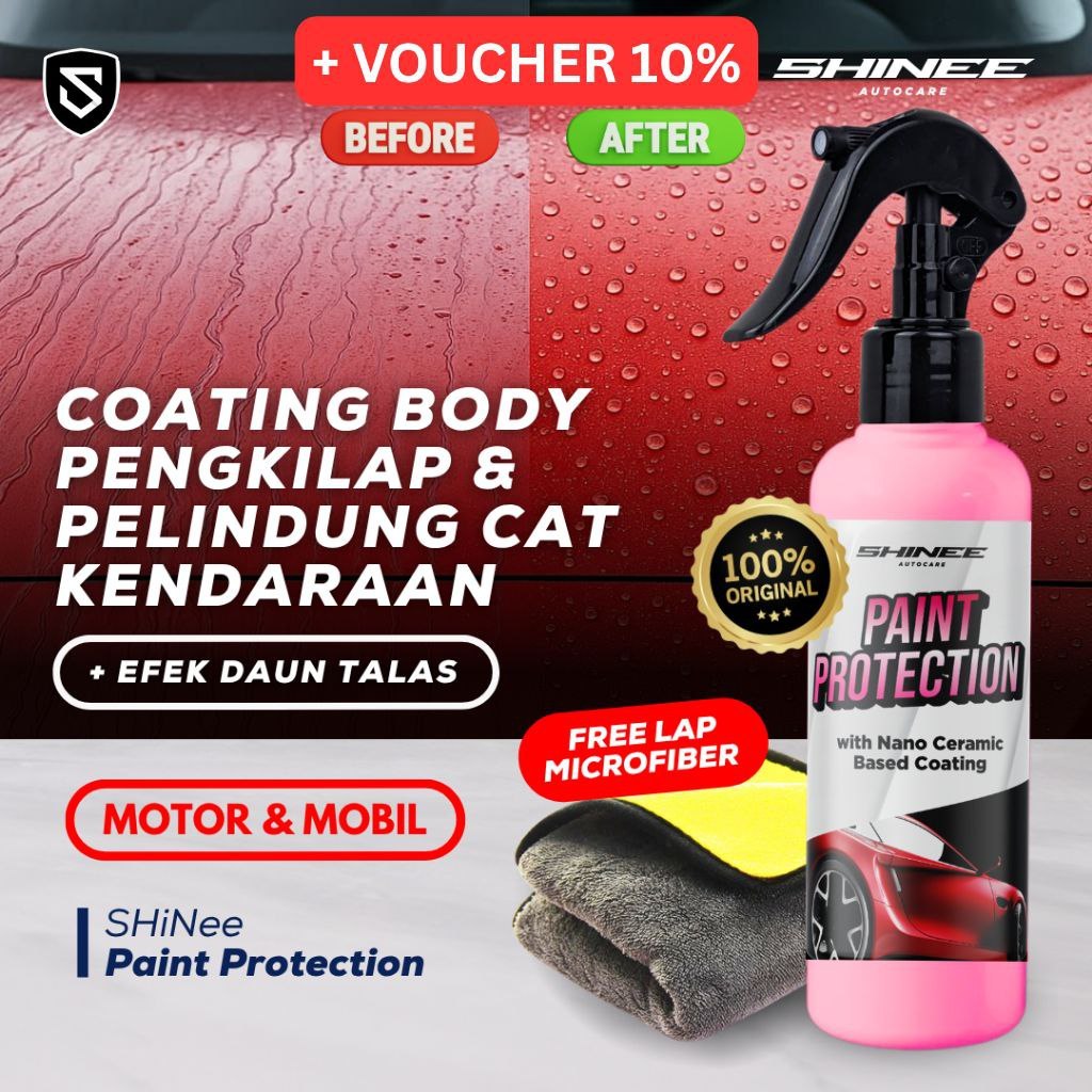 Jual Paint Protection SHinee | Nano Ceramic Coating Pengkilap Body Mobil Motor Efek Daun Talas ...