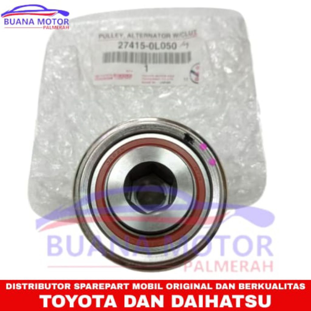 Jual Pulley Alternator Fortuner VRZ 27415-30010/ 27415-0L050 Original ...