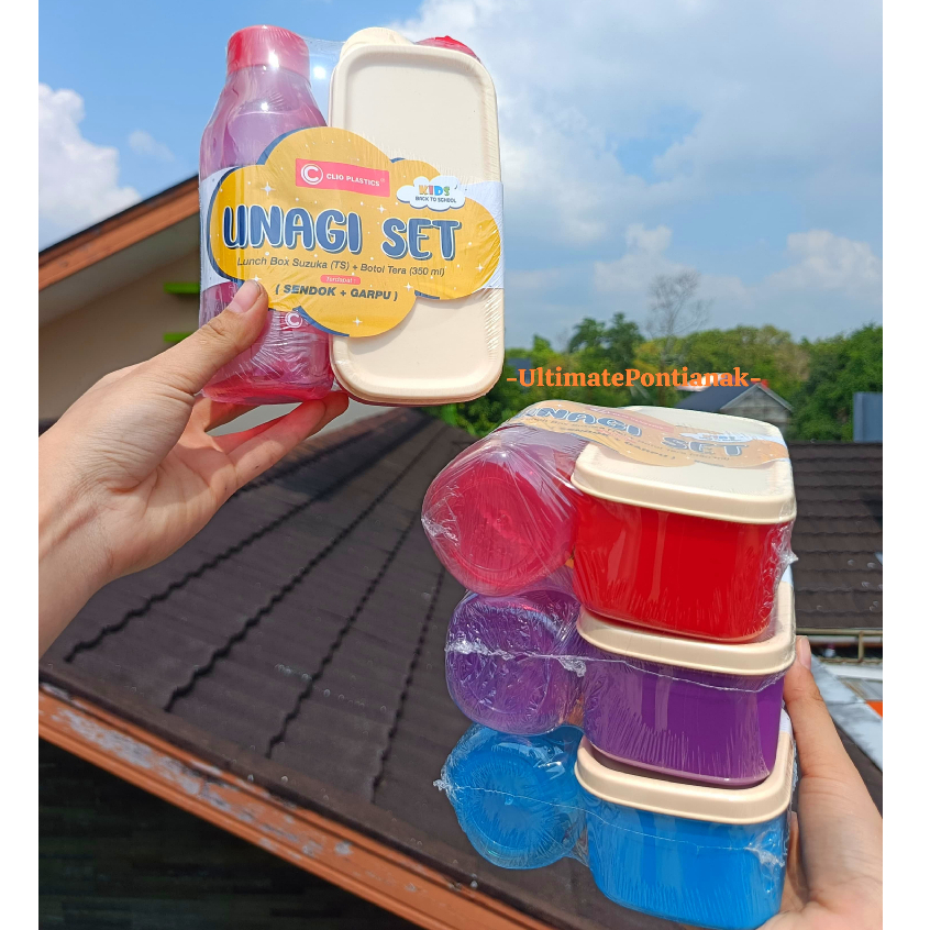 Jual Lunch Box Set Unagi Set Clio 2095 / Kotak Makan Botol Minum Set ...