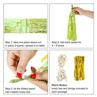 Jual Tinsel Garland DIY Paper Rumbai Kertas Tissue Foil 1pcs Bewarna ...