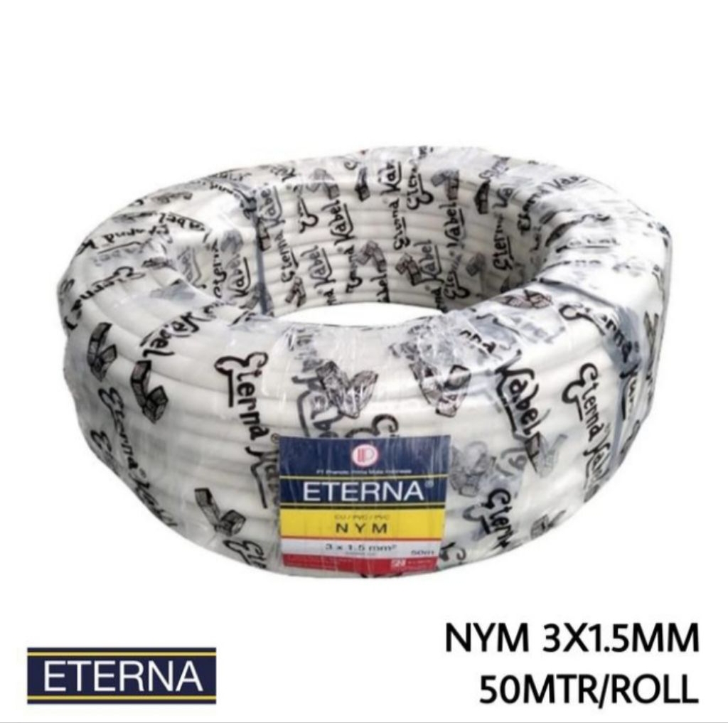 Jual Kabel Eterna NYM 3X1.5 @50 meter Original | Shopee Indonesia