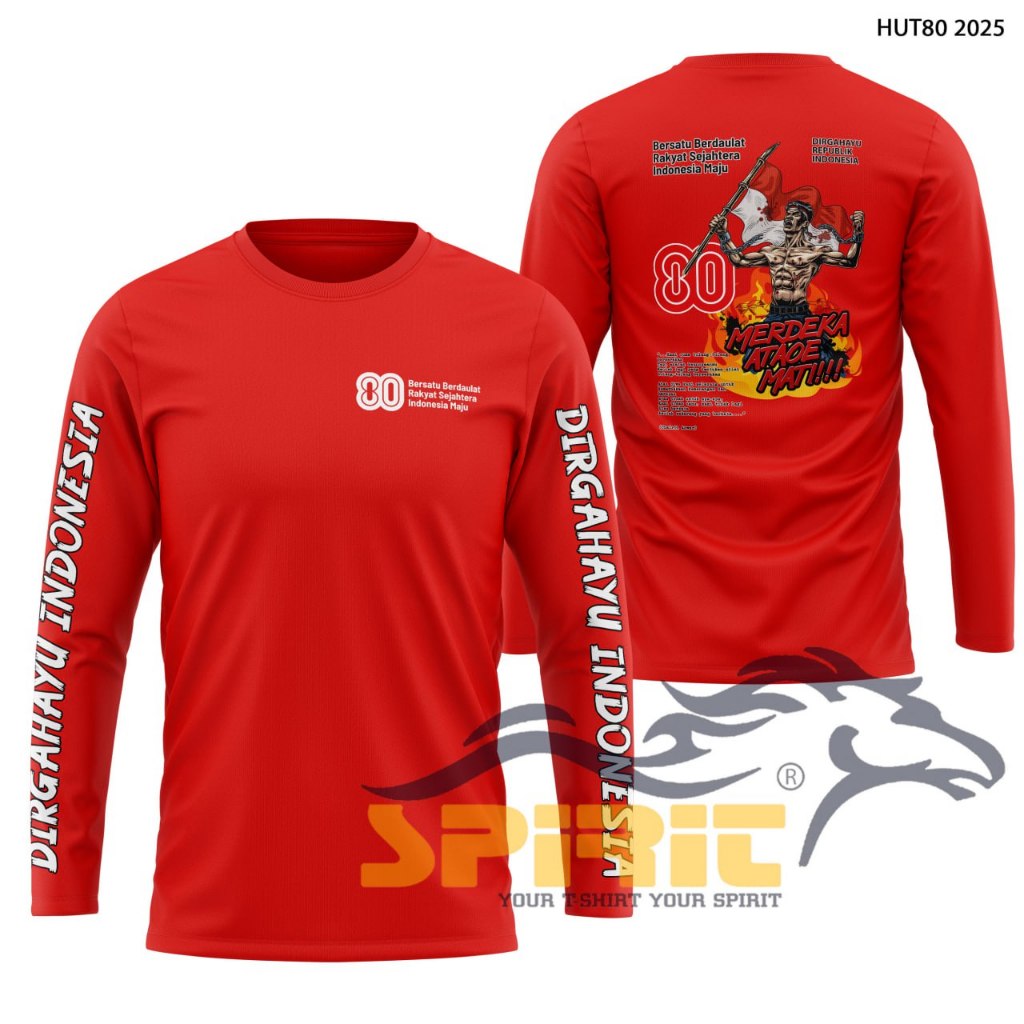 Jual KAOS 17 AGUSTUS 2025 BAJU HUT RI 80 KAOS DISTRO KEMERDEKAAN 17 AGUSTUS LENGAN PANJANG Katun ...