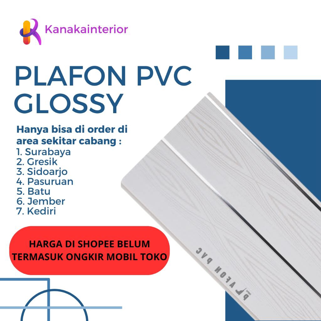 Jual ️ PERLEMBAR ️ PLAFON PVC TIPE GLOSSY ke 1 | GOLDEN PLAFON | BATIK ...