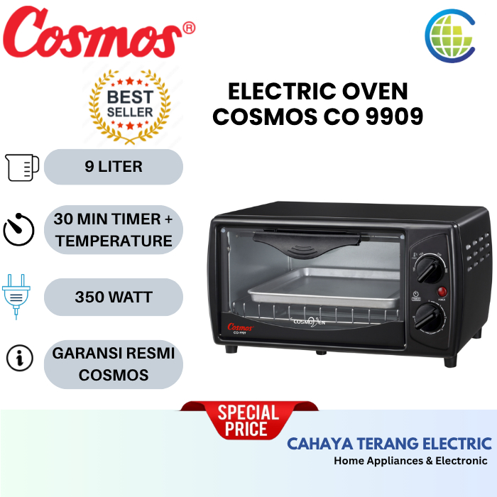 Jual Cosmos Electric Oven Toaster CO-9909B CO9909B CO 9909 B 9 Liter ...
