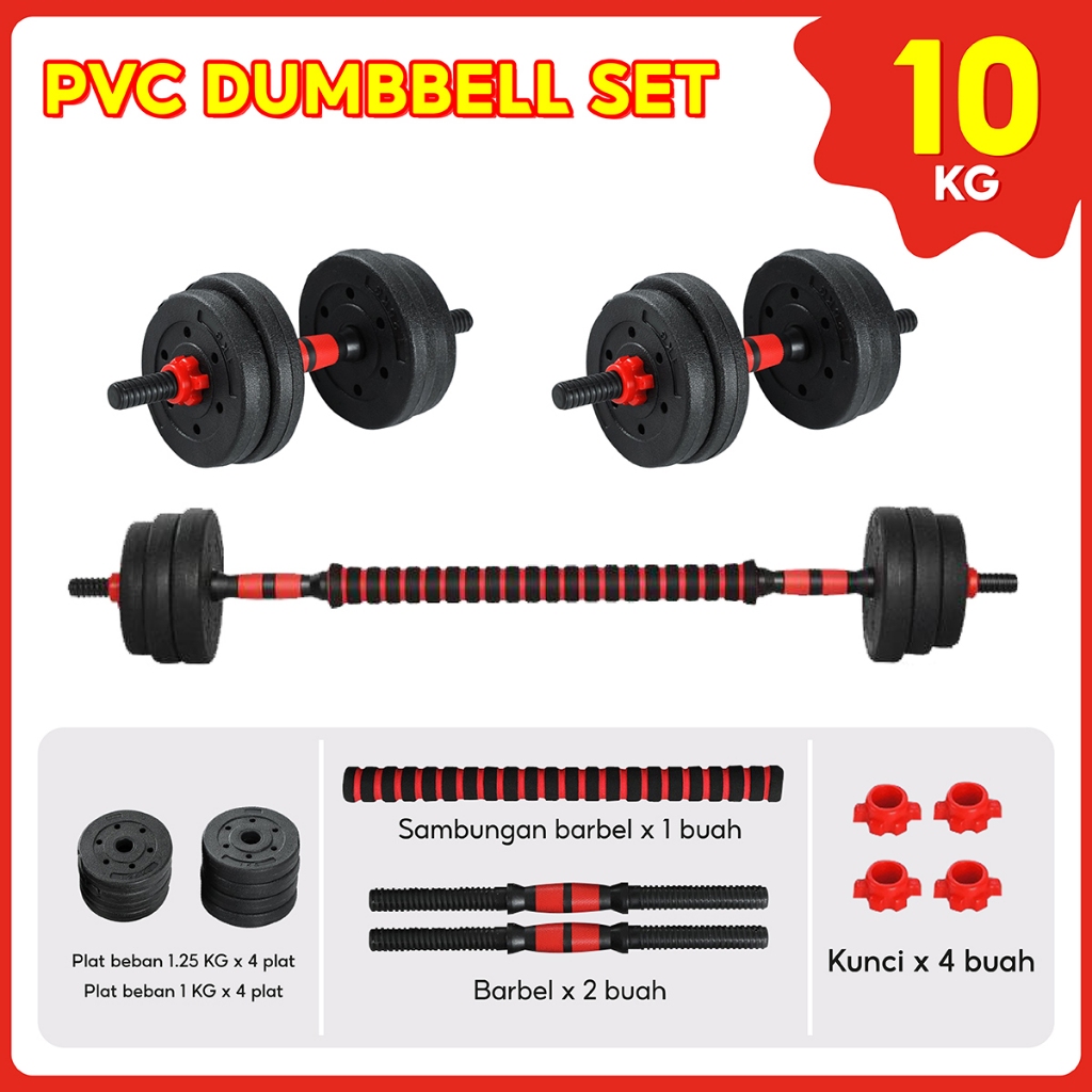 Jual Better Sport Dumbbell Set Kettelbell Handle 10Kg Alat Olahraga ...