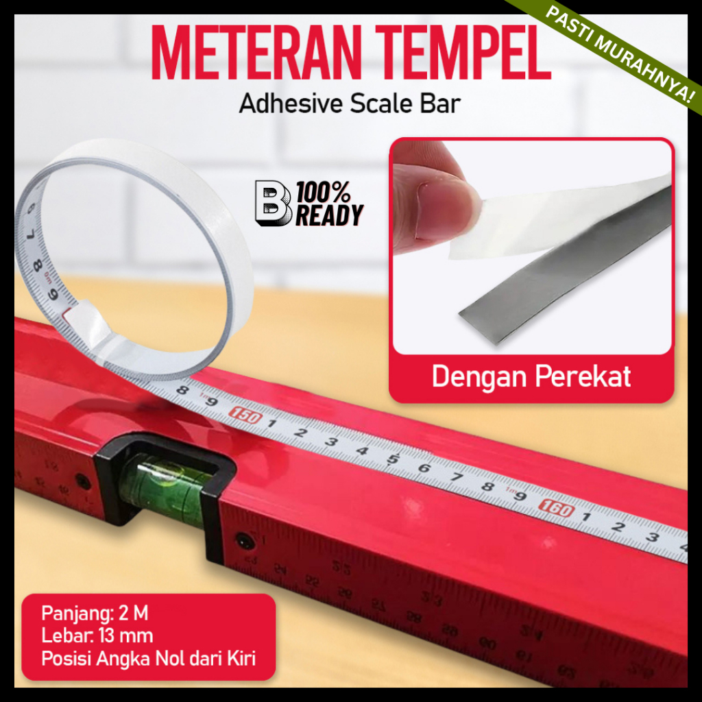Jual Meteran Tempel / Meteran / Meteran Stiker Untuk Workbench / Mesin ...