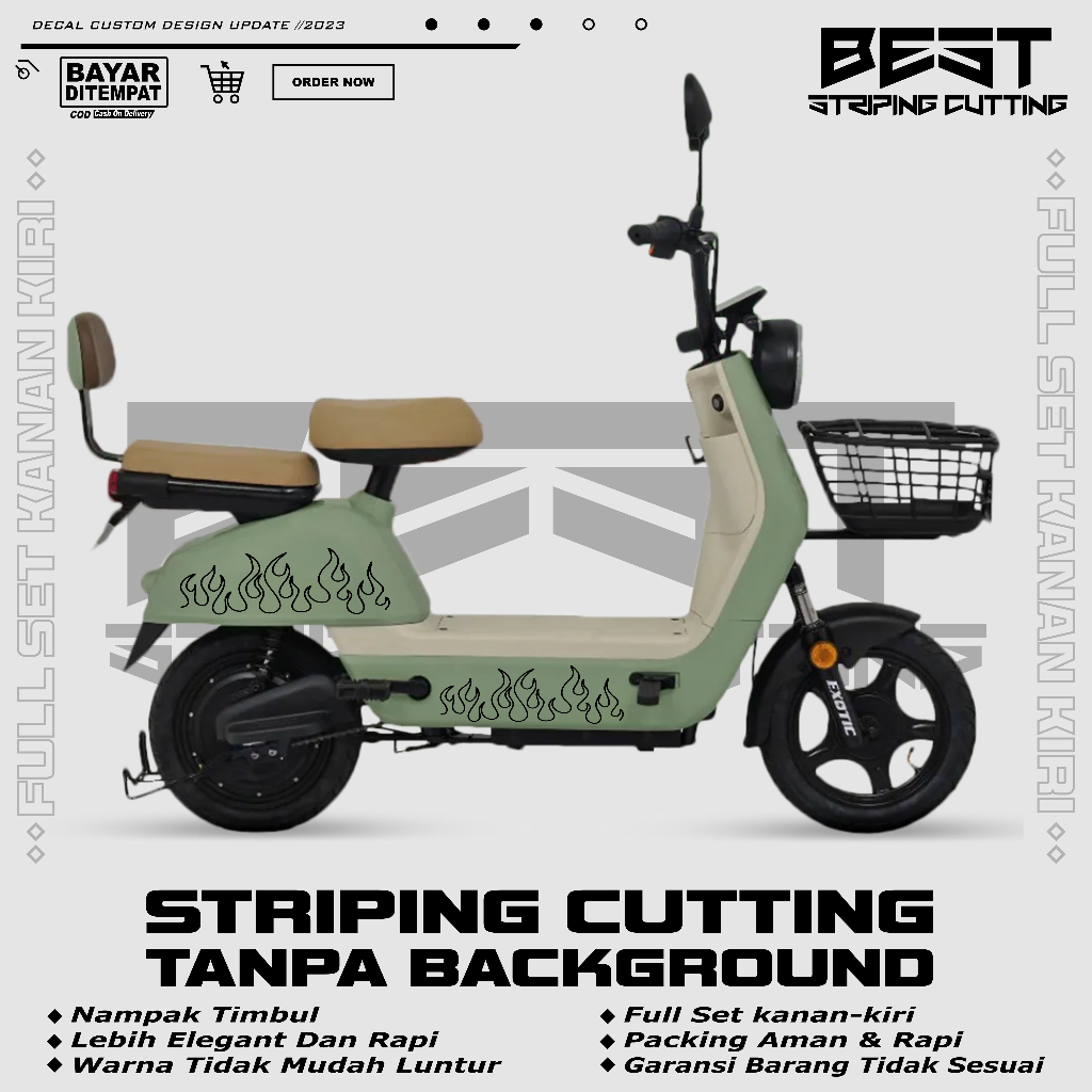 Jual STIKER STRIPING SPEDA LISTRIK EXOTIC SEMUA TIPE CUTTING STIKER ...