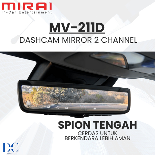 Jual Dashcam Mirai MV-211D - Dashcam 4K Smart Mirror - 2 Channel ...