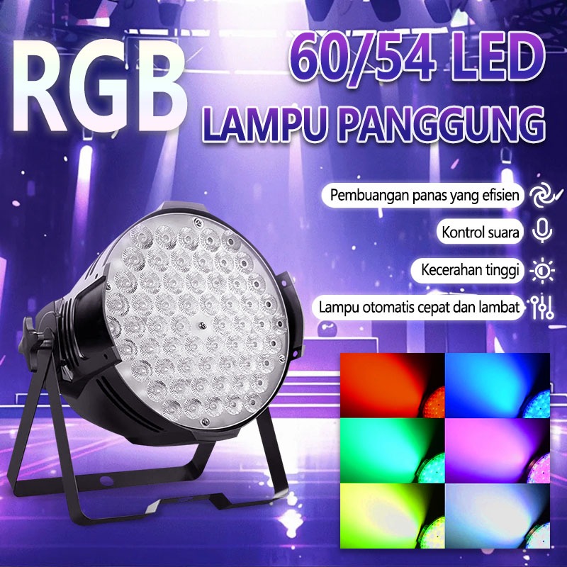 Jual 3W 60 lampu panggung led par full colour moving bead beam light ...