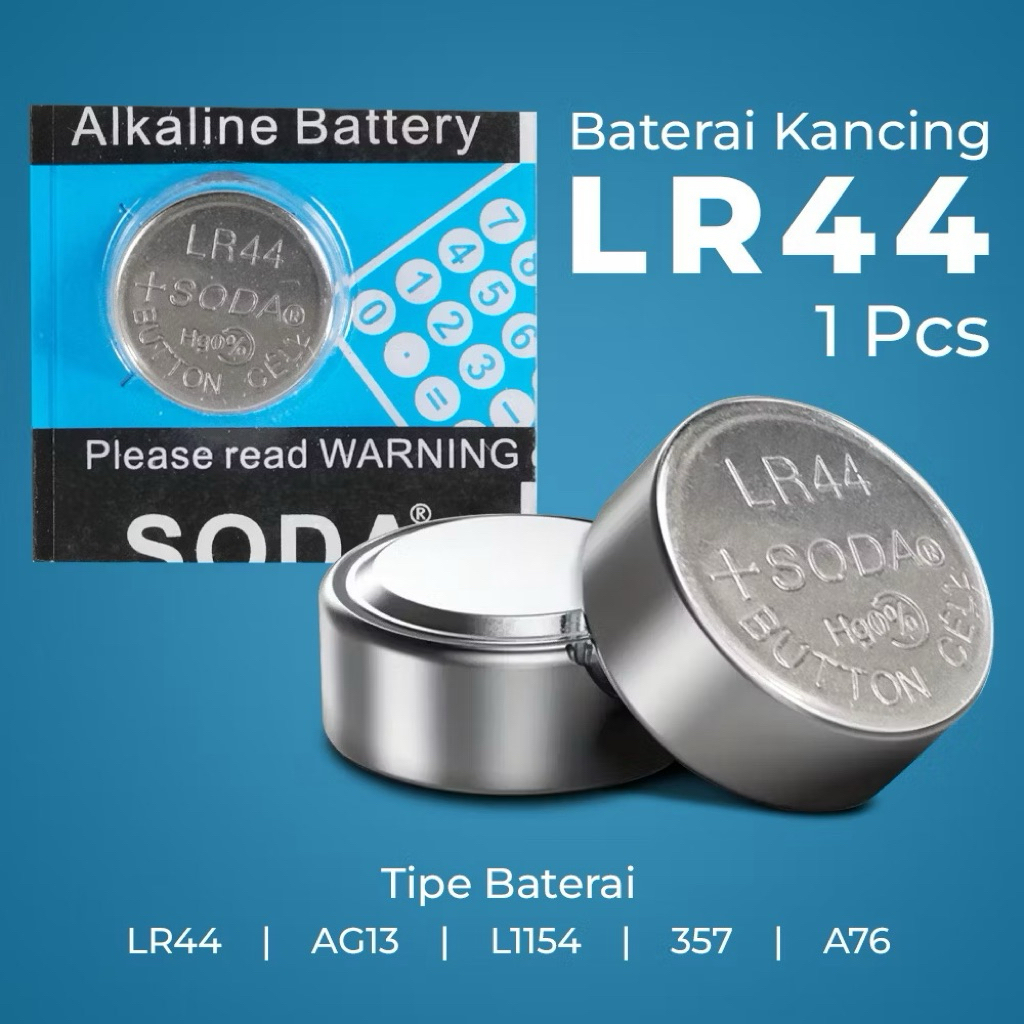 Jual Baterai Kancing Soda LR 44 / Batu Batre Untuk Jam Tangan Timbangan ...