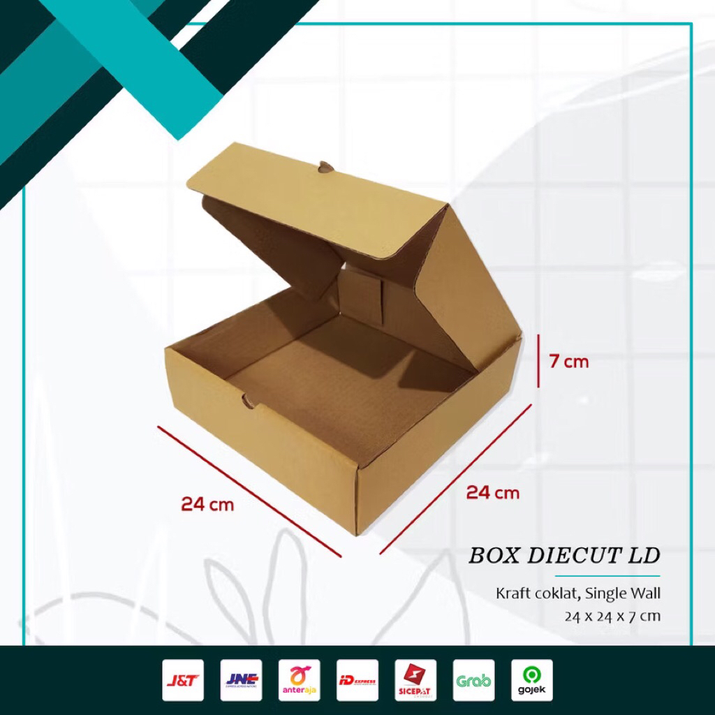 Jual Box Kardus 24x24x7/Box Kardus Warna 24x24x7/ Box Packing Warna 24 ...