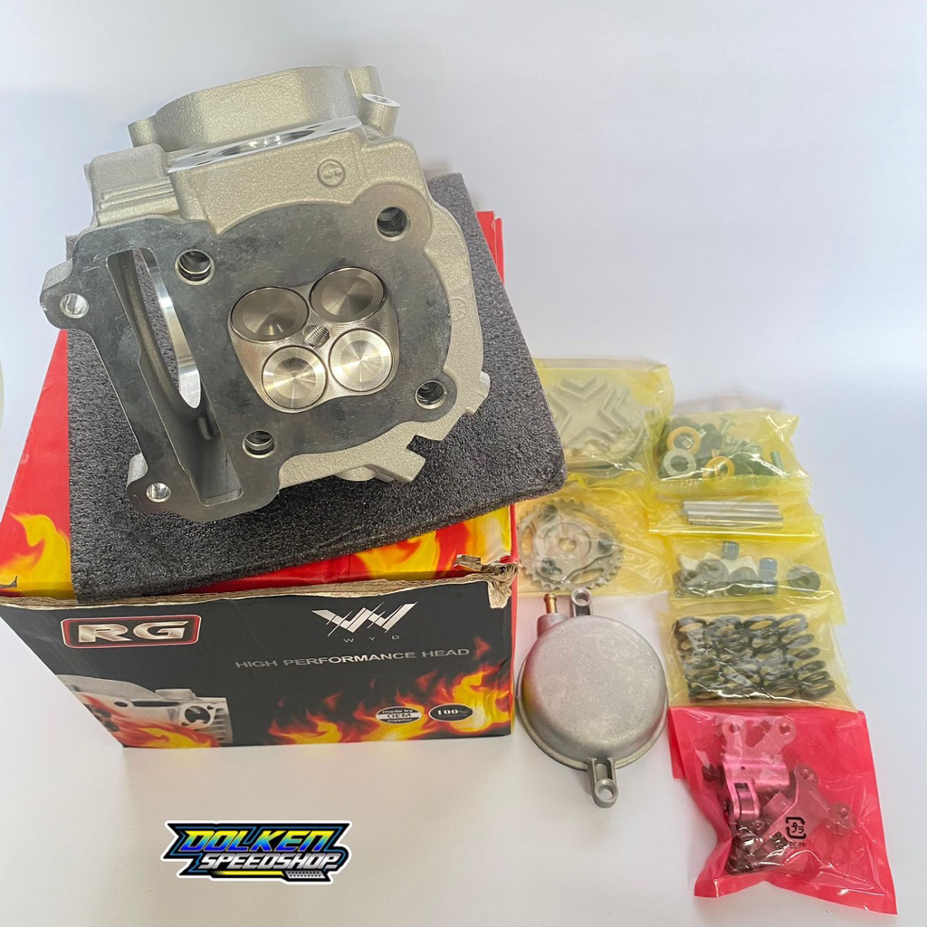 Jual CYLINDER HEAD YAMAHA MIO 4 VALVE KLEP 19/22 RG THAILAND | Shopee ...