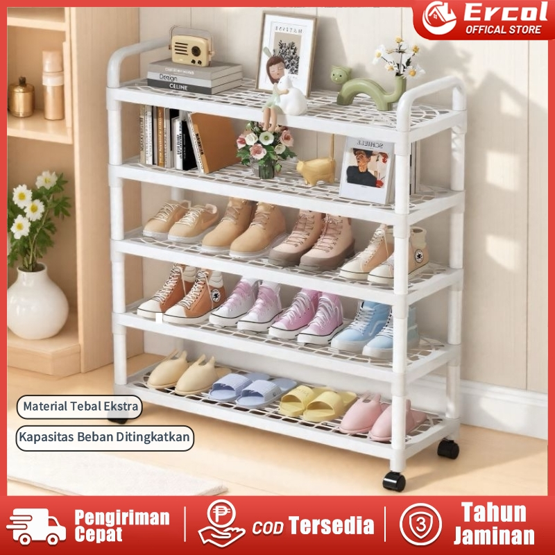 Jual Rak Sepatu Putih Susun 3 & 5 / Rak Sepatu Miring / Rak Sepatu ...
