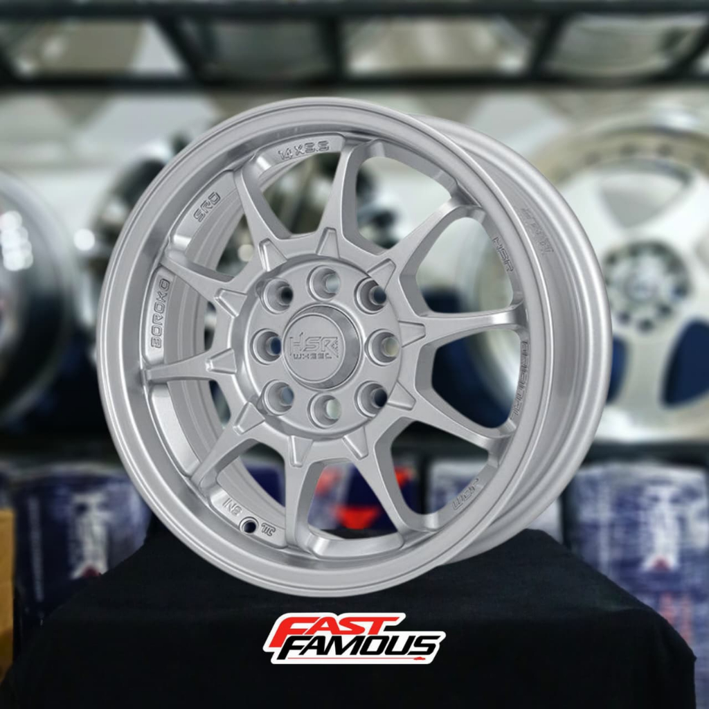 Jual Velg mobil HSR Boroko SRD R14 Rata body untuk brio agya avanza ayla datsun wuling dan baut ...