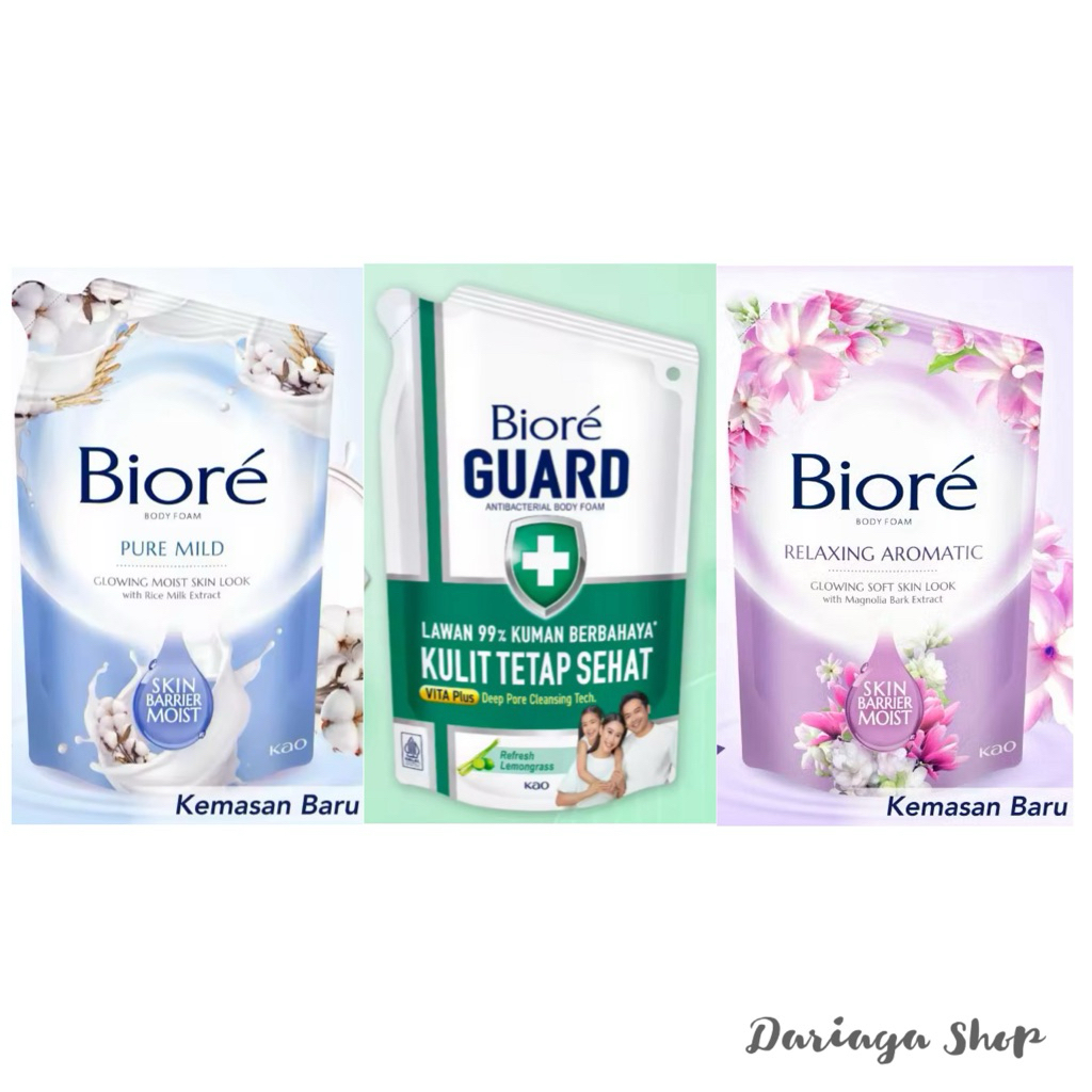Jual BIORE Body Foam Relaxing Aromatic | Lively Refresh Lemongrass | Pure Mild 800 ML Sabun ...
