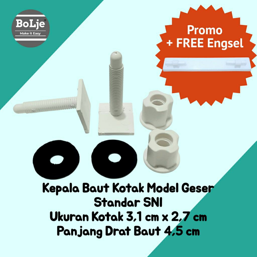 Jual Baut Engsel Toilet Cover Wc Closet Duduk | Shopee Indonesia