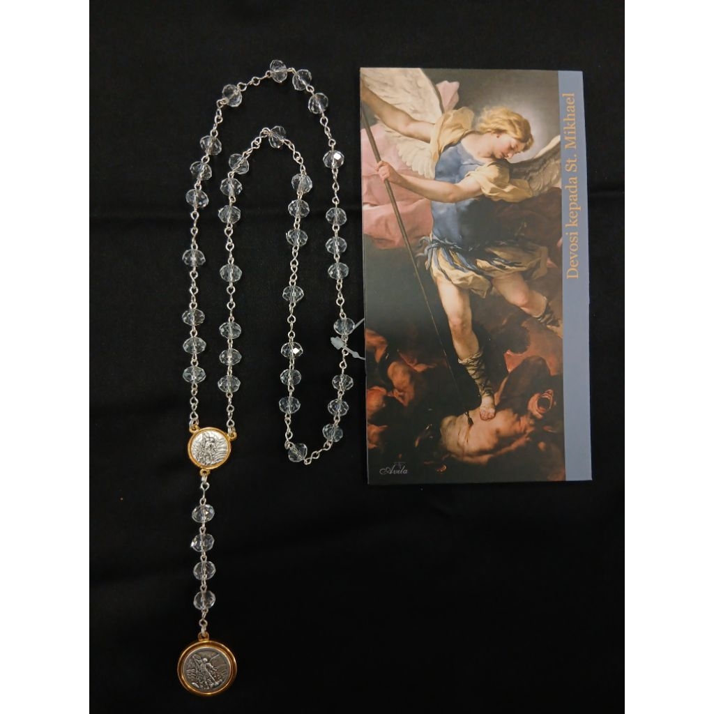 Jual Kaplet Doa St Mikael Kristal 8mm Italy Devosi Katolik St Michael ...