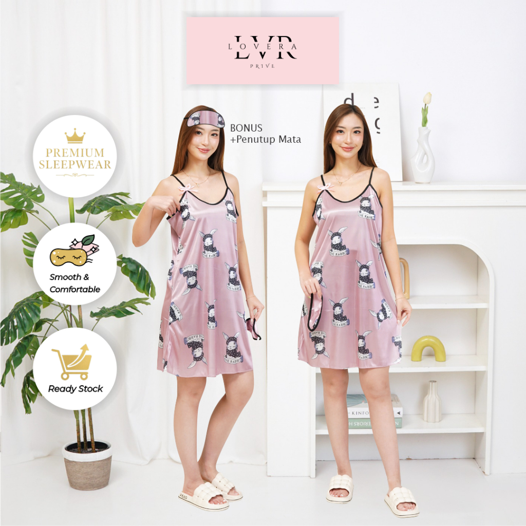 Jual Lovera Daster Bahan Satin Sexy Ukuran L Dan XXL Termasuk Penutup ...