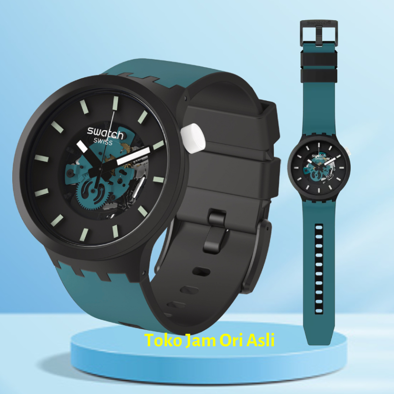 Jual Promo Original Jam Tangan Pria Swatch SB03B107 NIGHT TRIP Garansi ...