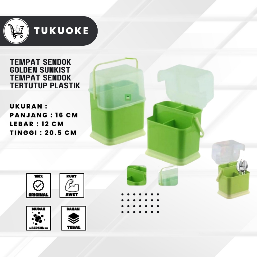 Jual TEMPAT SENDOK GOLDEN SUNKIST TEMPAT SENDOK TERTUTUP PLASTIK BPA ...