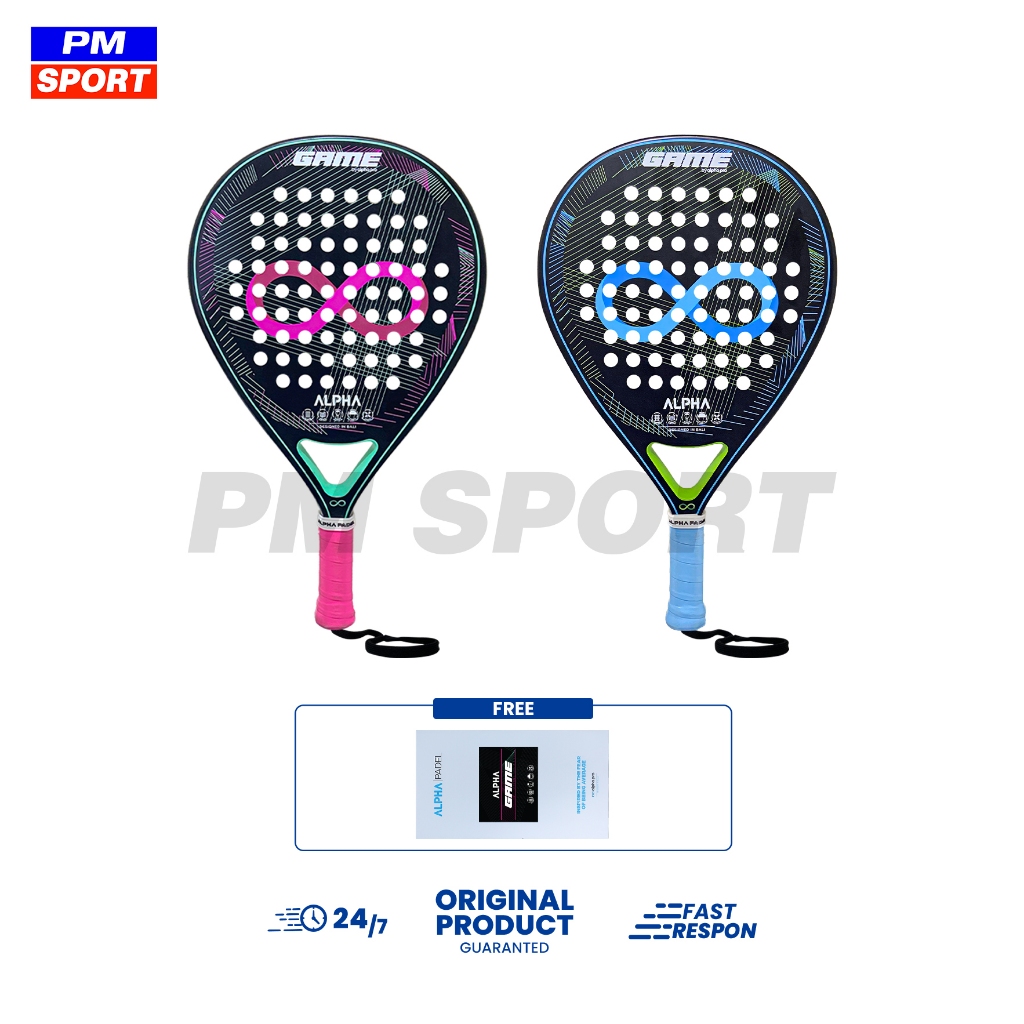 Jual RAKET PADEL ALPHA GAME 100% CARBON RACKET PADDLE PADELBALL NEW ...
