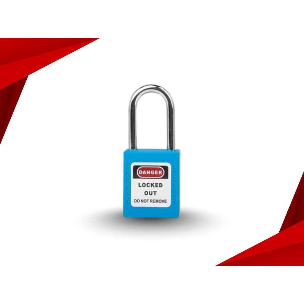Jual Safety Padlock Lock Out Steel Shackle - Lockout Tagout LOTO 38mm ...