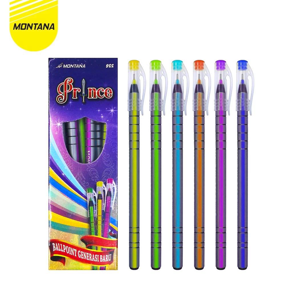 Jual Pulpen Montana 922 Prince (12pcs)/ Pulpen Ulir Prince | Shopee ...