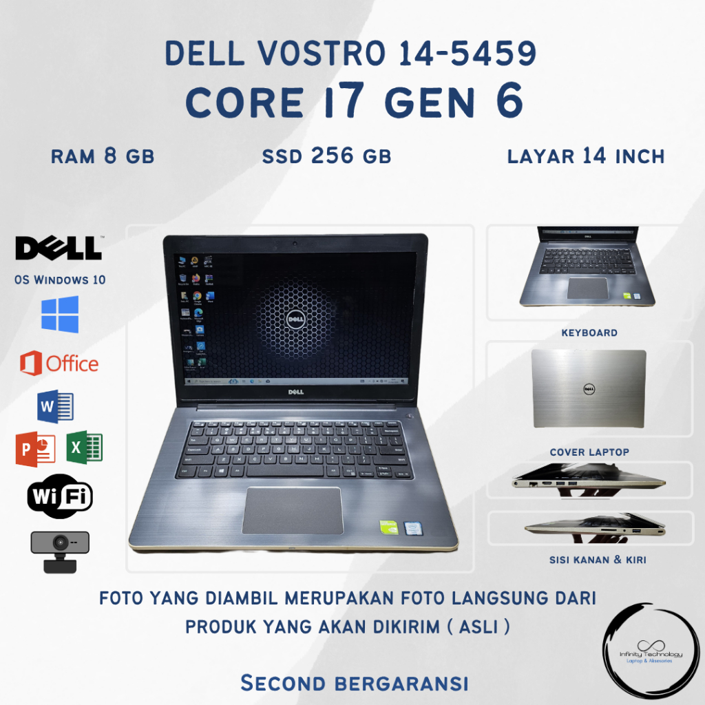 Jual Laptop Silver Gaming Nvidia GeForce 930M Shared VRam 8 Gb Dell ...