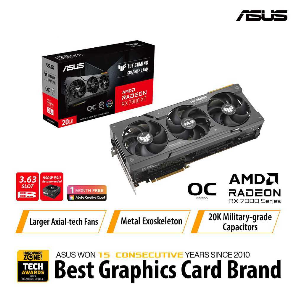 Jual ASUS TUF Gaming Radeon RX 7900 XT OC Edition 20GB GDDR6 | Shopee ...