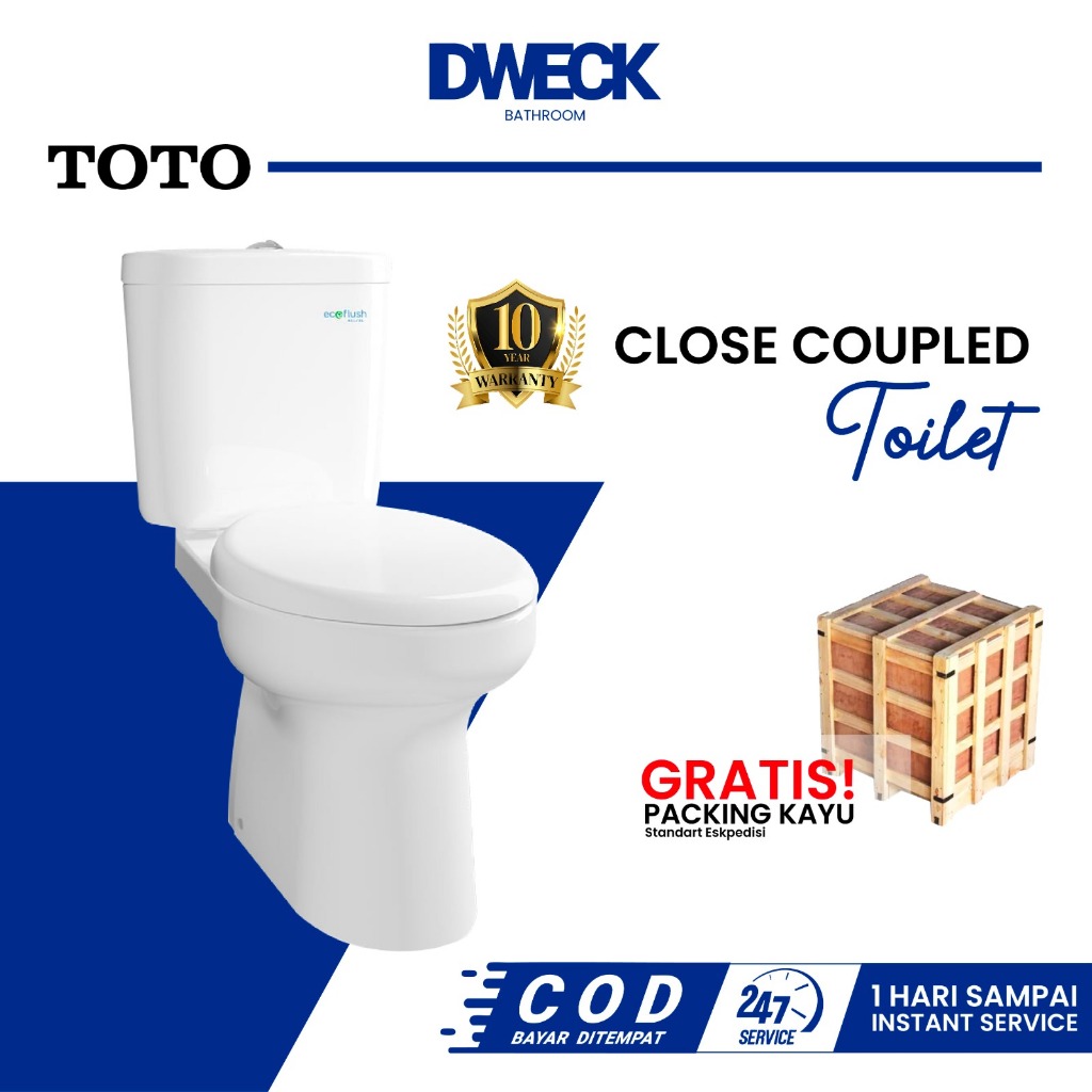 Jual Closet Duduk TOTO ORIGINAL Close Coupled Sitting Toilet WC ...