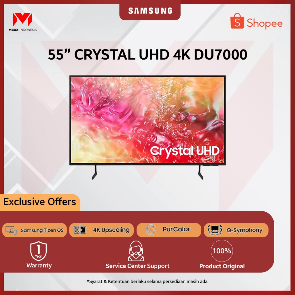 Jual Samsung Smart TV 55" Crystal UHD 4K DU7000 4K Smart TV ...