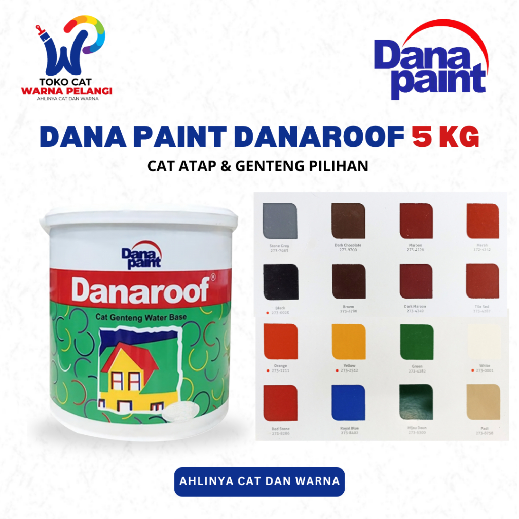 Jual Dana Paint Danaroof Cat Atap & Genteng Ukuran 5 Kg Tersedia ...