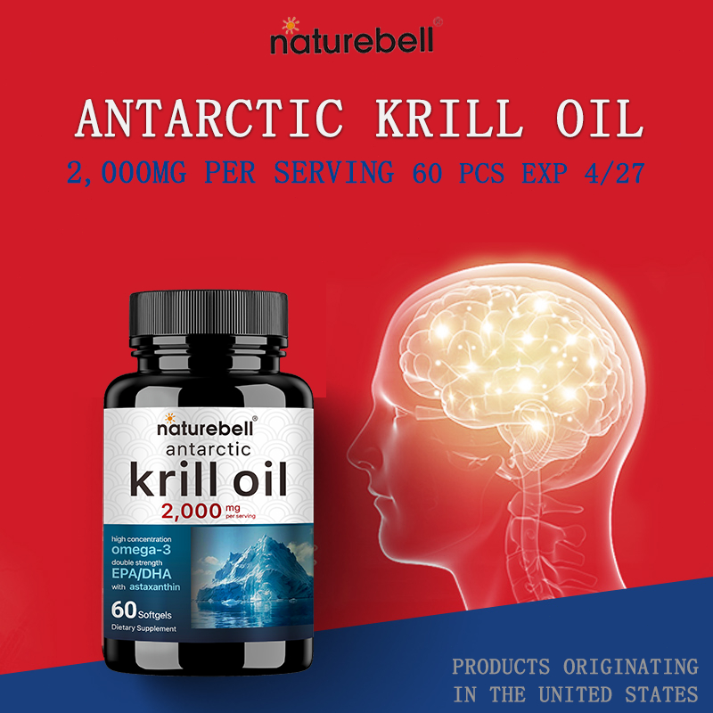 Jual NATUREBELL Minyak Krill 2000mg: Mengandung EPA/DHA dan Astaxanthin ...