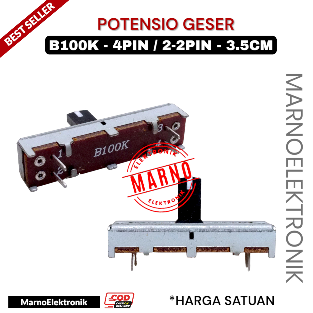 Jual POTENSIO GESER POTENTIO GESER B100K 3.5 CM KAKI 2-2 4PIN ASLI ORIGINAL ORI | Shopee Indonesia