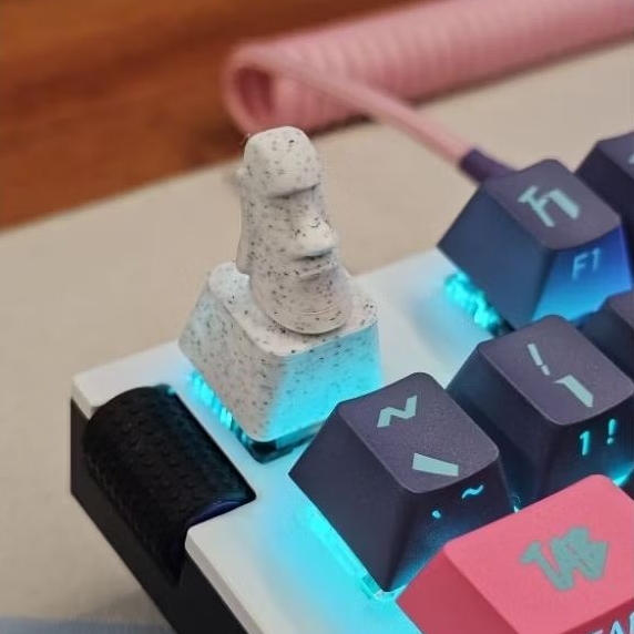 Jual artisan keycap Moai keycaps custom Easter Island motif batu untuk ...