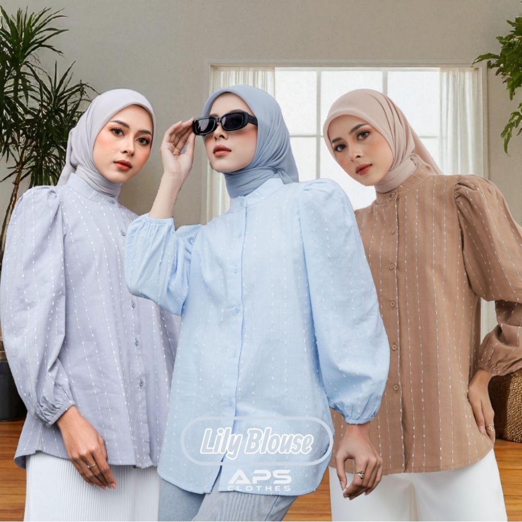 Jual Lily Blouse Puffy Aps Clothes | Shopee Indonesia