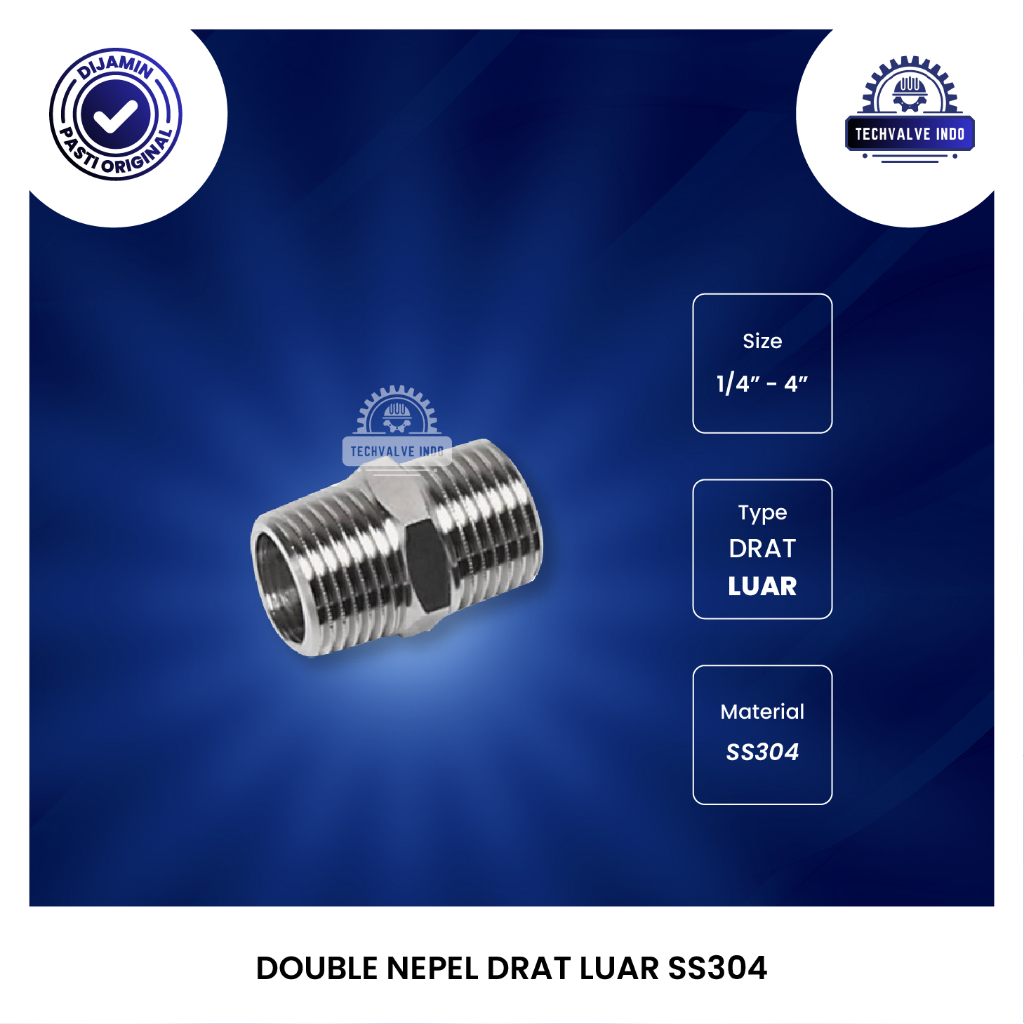 Jual DOUBLE NEPEL 2" - 4" INCH CLASS 150 SS304 | Shopee Indonesia