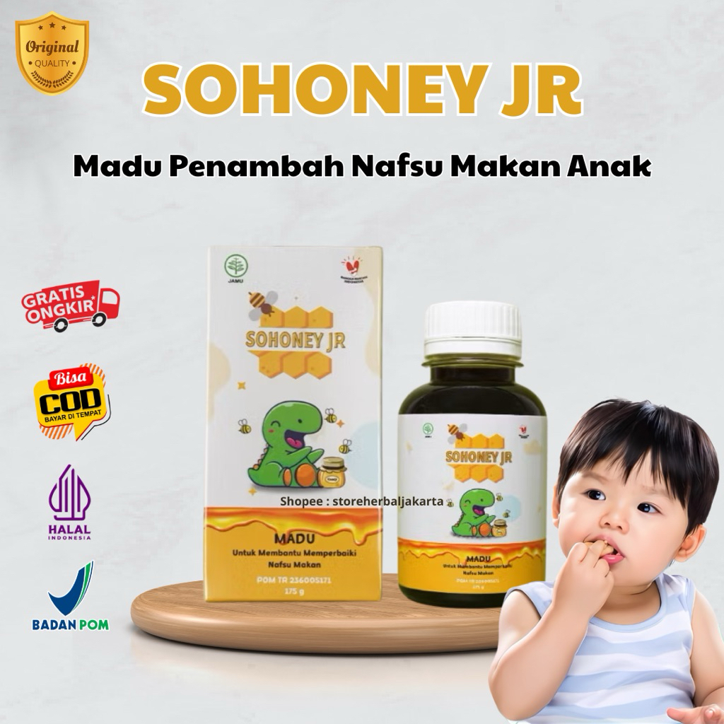 Jual Sohoney Jr - Madu Anak Penambah Nafsu Makan Menaikan Berat Badan Paket 1 | Shopee Indonesia