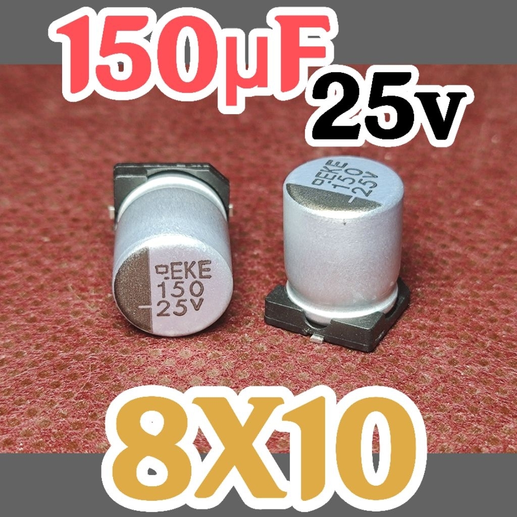 Jual Solid kapasitor capasitor elko elco SMD 150uf 25v 150 uf 25volt ...