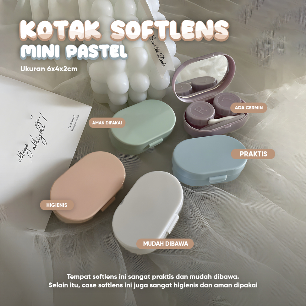 Jual Kotak Softlens MINI PASTEL / Tempat Softlens / Case Softlens ...