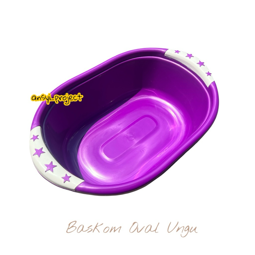 Jual Baskom Oval Ungu / Baskom Lonjong ukuran 46 cm x 31cm x 15 cm ...