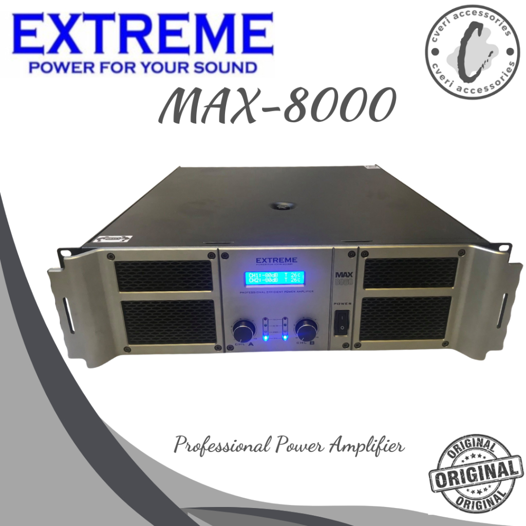 Jual Power Amplifier Extreme MAX8000 Original MAX-8000 | Shopee Indonesia