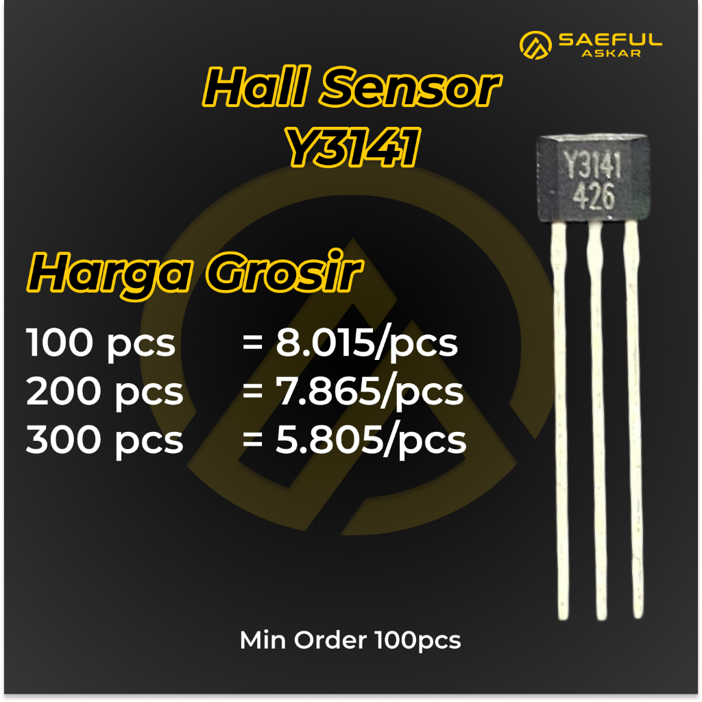 Jual Transistor Hall Effect Sensor Magnetic Dinamo BLDC Y3141/TO-92S Sepeda Listrik Motor ...