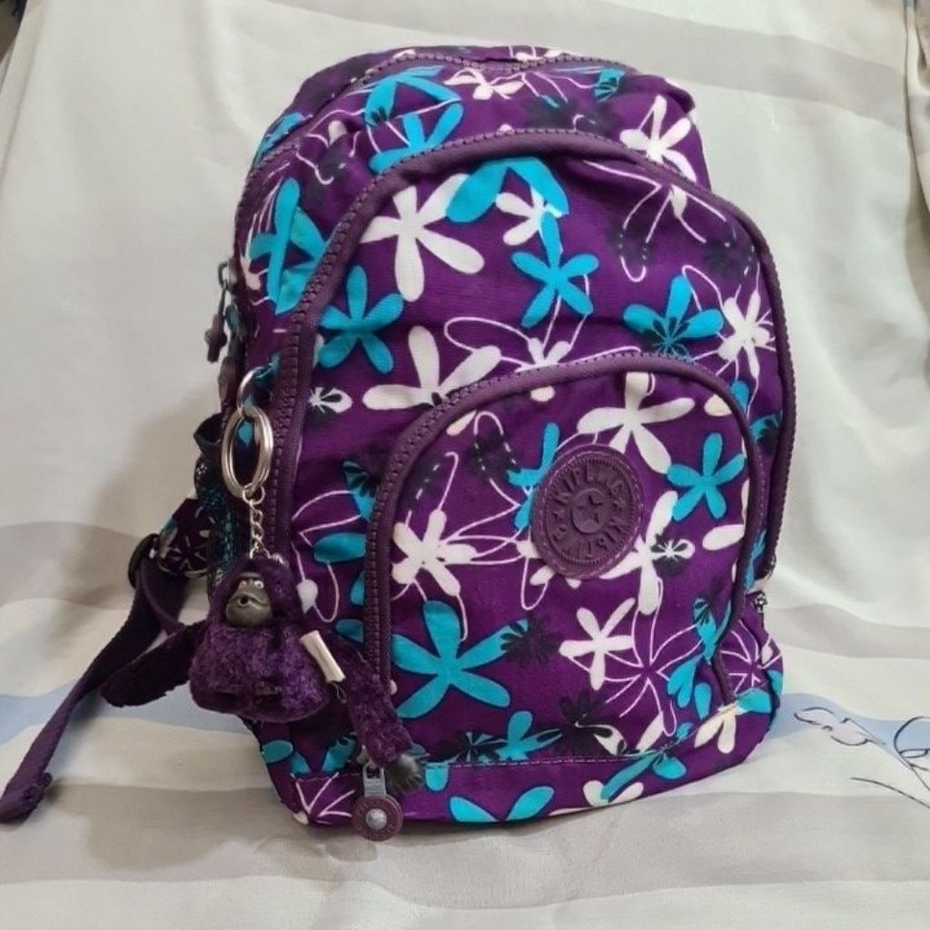 Jual Mini Backpack KIPLING With Purple Monkey | Shopee Indonesia