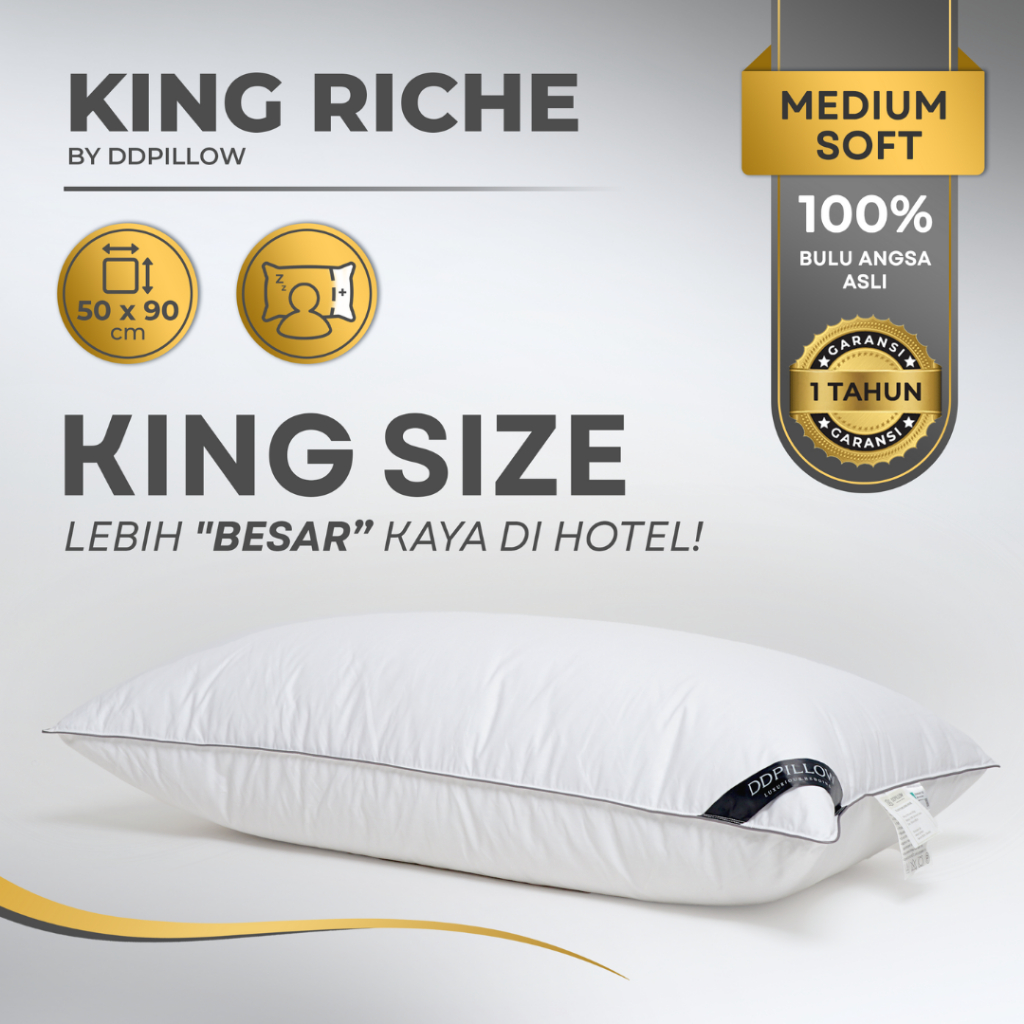 Jual DDPillow Bantal Jumbo Bulu Angsa Asli / Bantal Hotel Bintang 5, Type King Riche (Medium ...