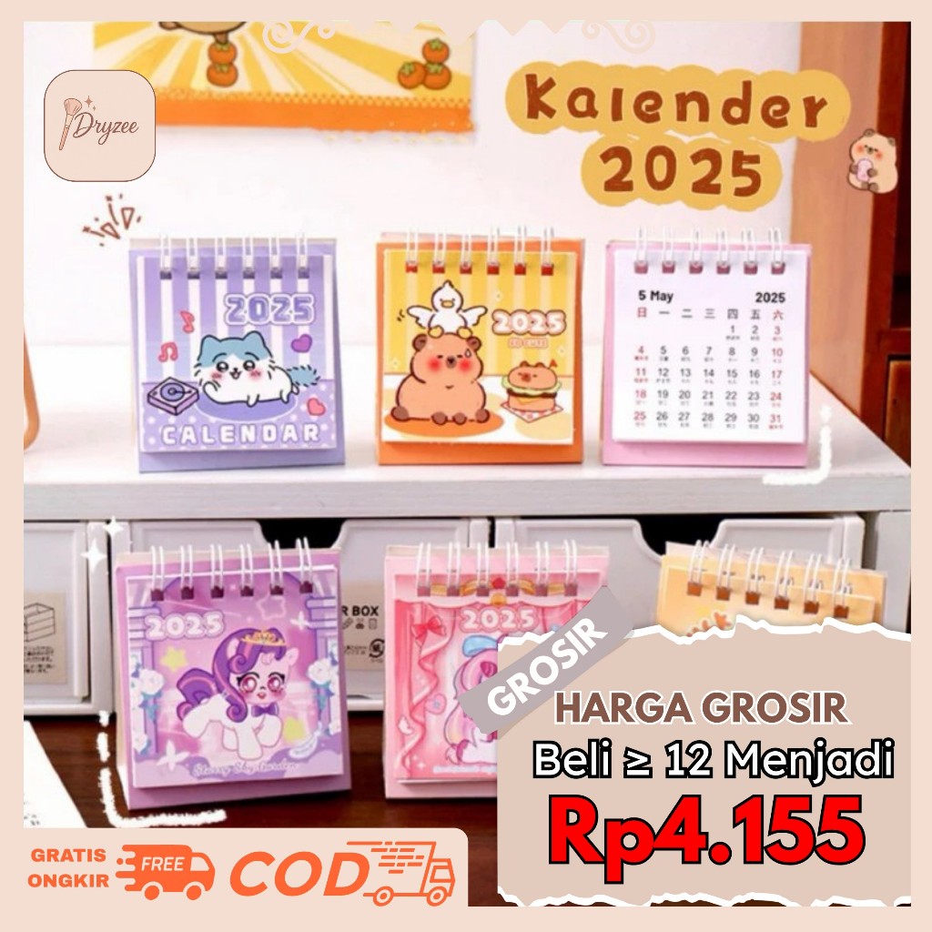 Jual Kalender 2025 Kalender Mini Aesthetic Cartoon Lucu (,BACA ...